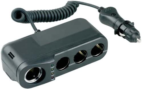 12V 4-PORT MULTISOCKET W/BATTERY ANALYZER | #HAM98233 | Action Car and Truck Accessories™